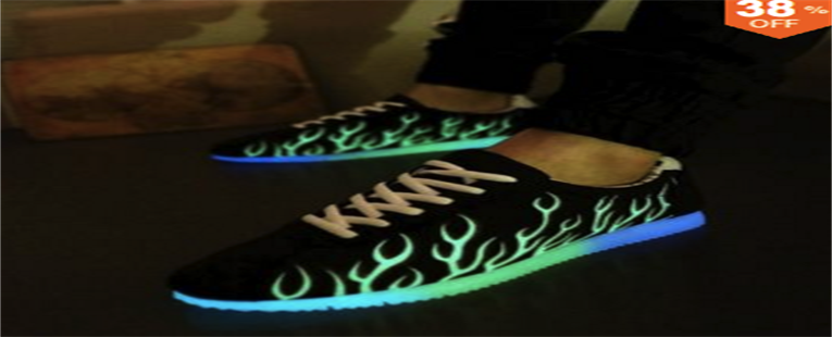 Unisex Lumineuse Shoes Lace Up Night Light Couple Shoes Light Up Sneakers