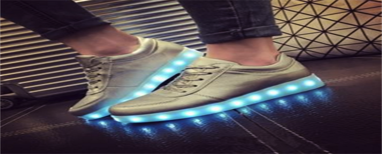 Unisex USB LED Light Lace Up Luminous Couple Shoes Sportswear Sneaker ...