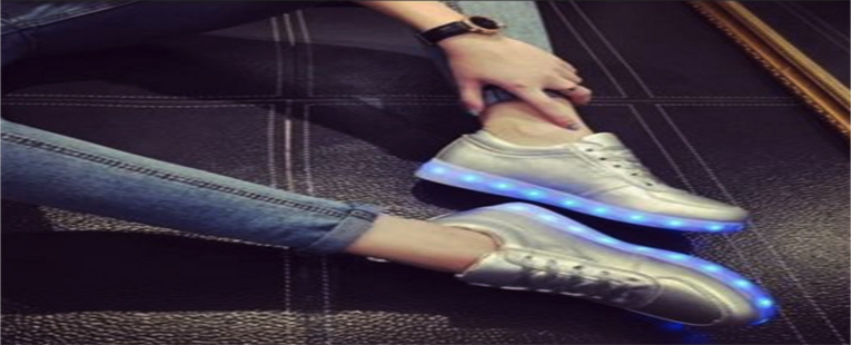 Unisex USB LED Light Lace Up Luminous Couple Shoes Sportswear Sneaker ...