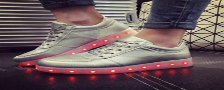 Unisex USB LED Light Lace Up Luminous Couple Shoes Sportswear Sneaker ...
