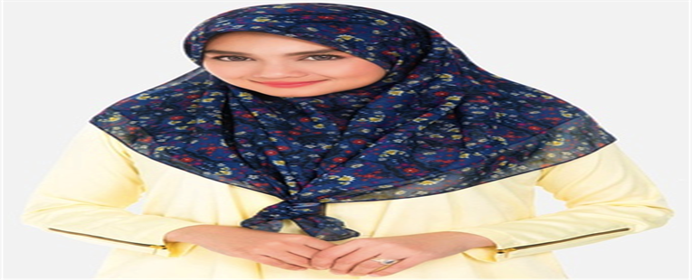 Bawal Aidijuma - White - Dark Garden Tudung