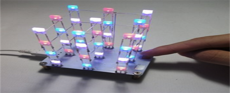 DIY Touch 3x3x4 Color LED Light Cube Kit