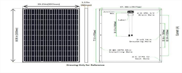Sunspark Technology 64.96"x39.25" High Performance Solar Panels